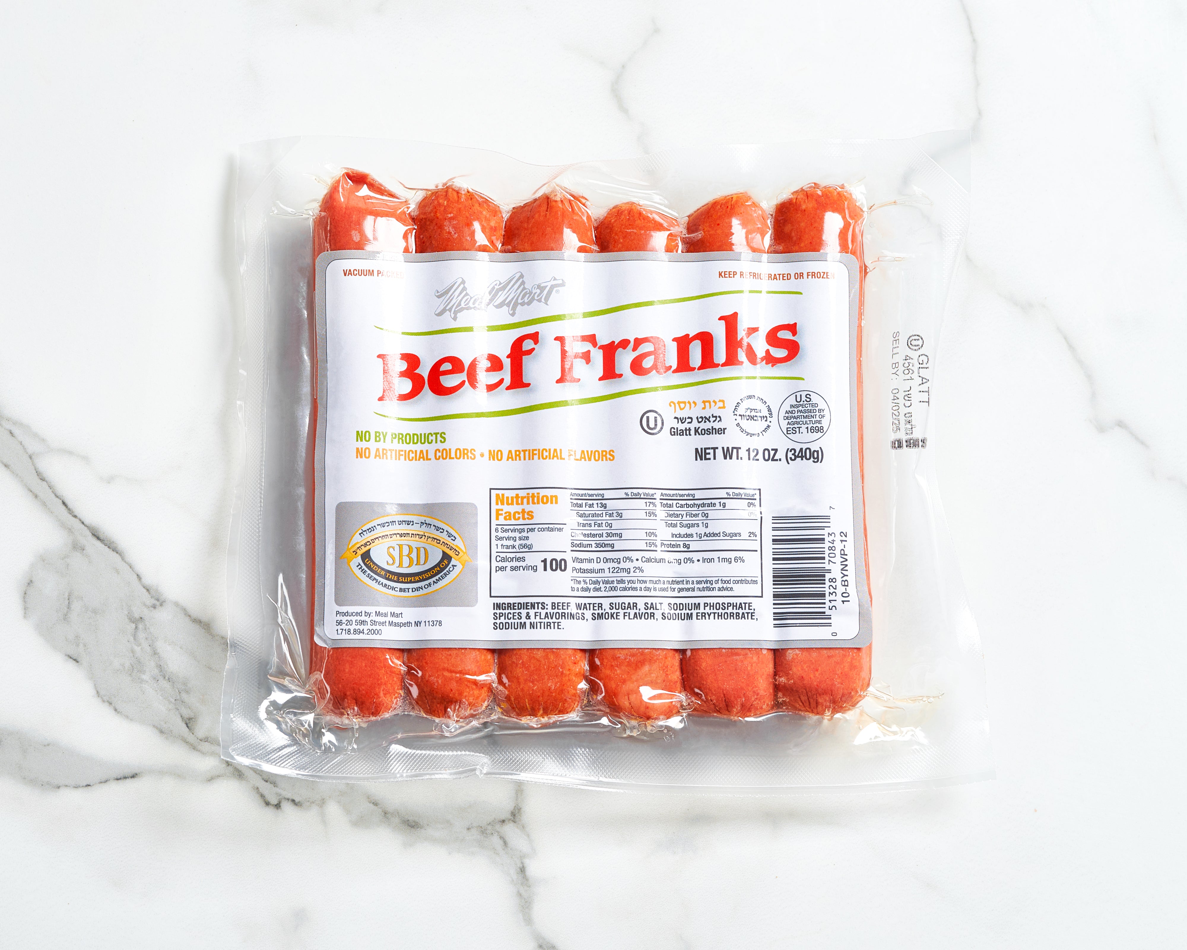 Meal Mart Beef Franks – The Prime Cut NY